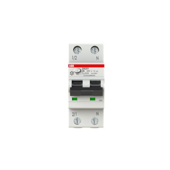 CB chống giật ABB DS201 C6 AC100 1P+N 6A 6kA 100mA