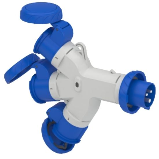 Ổ Nối di động Schneider PKZM409, 16A 3 ngã 2P+E IP67